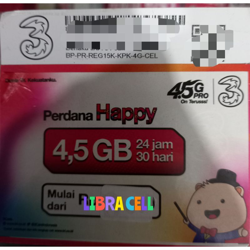 Jual kartu perdana three internet 4,5GB 1 bulan,nasional | Shopee Indonesia