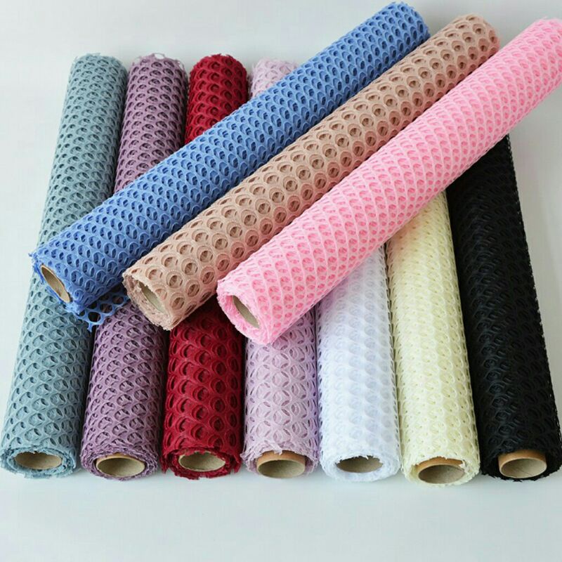 Jual Flower Wrapping Mesh Roll Poly Net Round Korean Kertas Buket ...