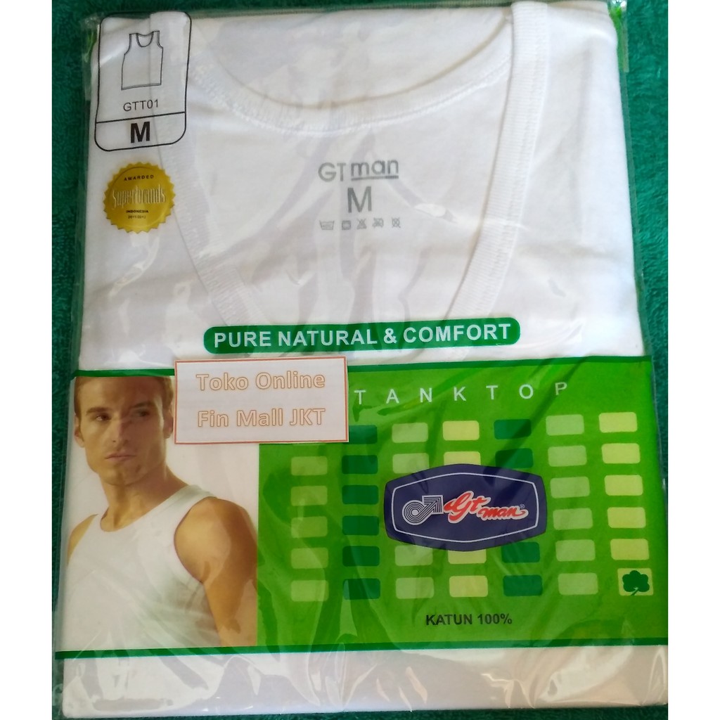 Jual Singlet pria GT man GTT01 Putih promo | Shopee Indonesia