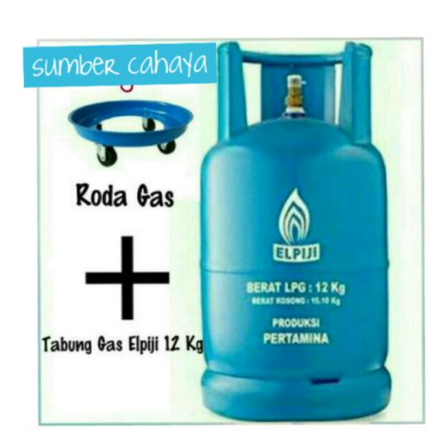 Jual TABUNG GAS ELPIJI 12KG + ISI full+RODA GAS | Shopee Indonesia