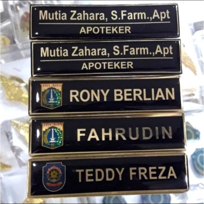 Jual Papan Nama Dada | Name Tag PDH Bahan Kuningan Terbaik | Shopee ...