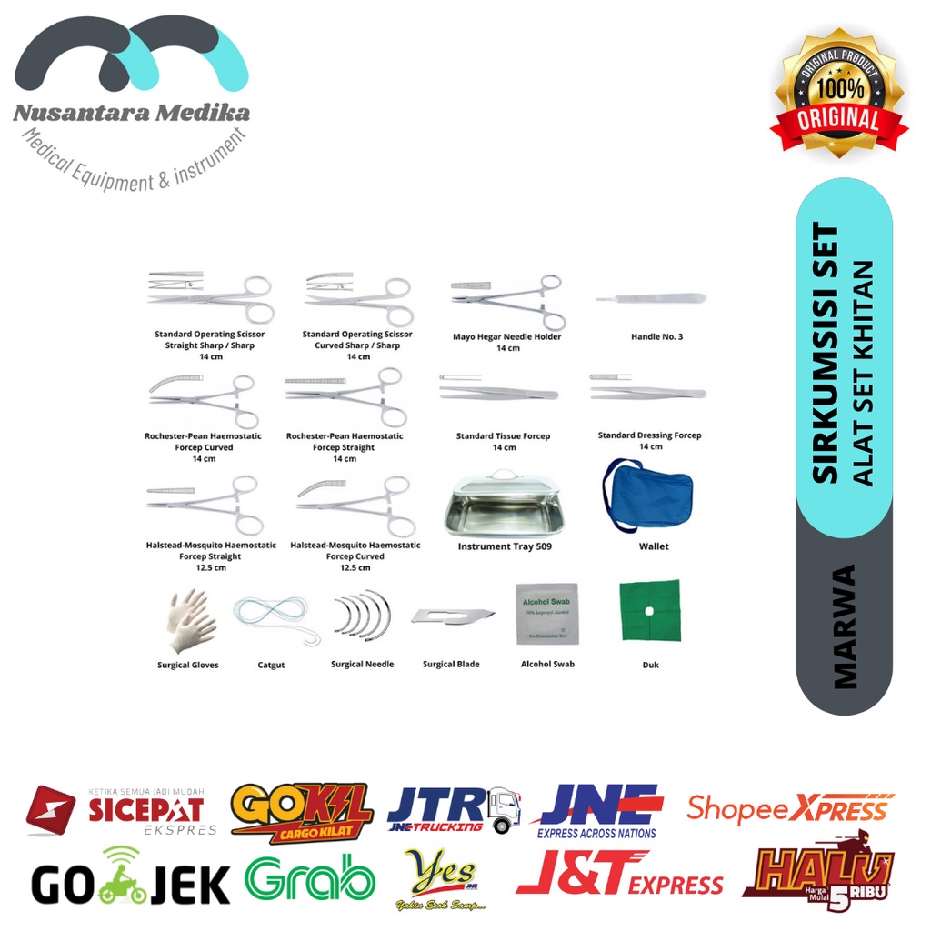 Jual Sirkumsisi Instrument Set / Circumsisi Set / Set Bedah Khitan ...