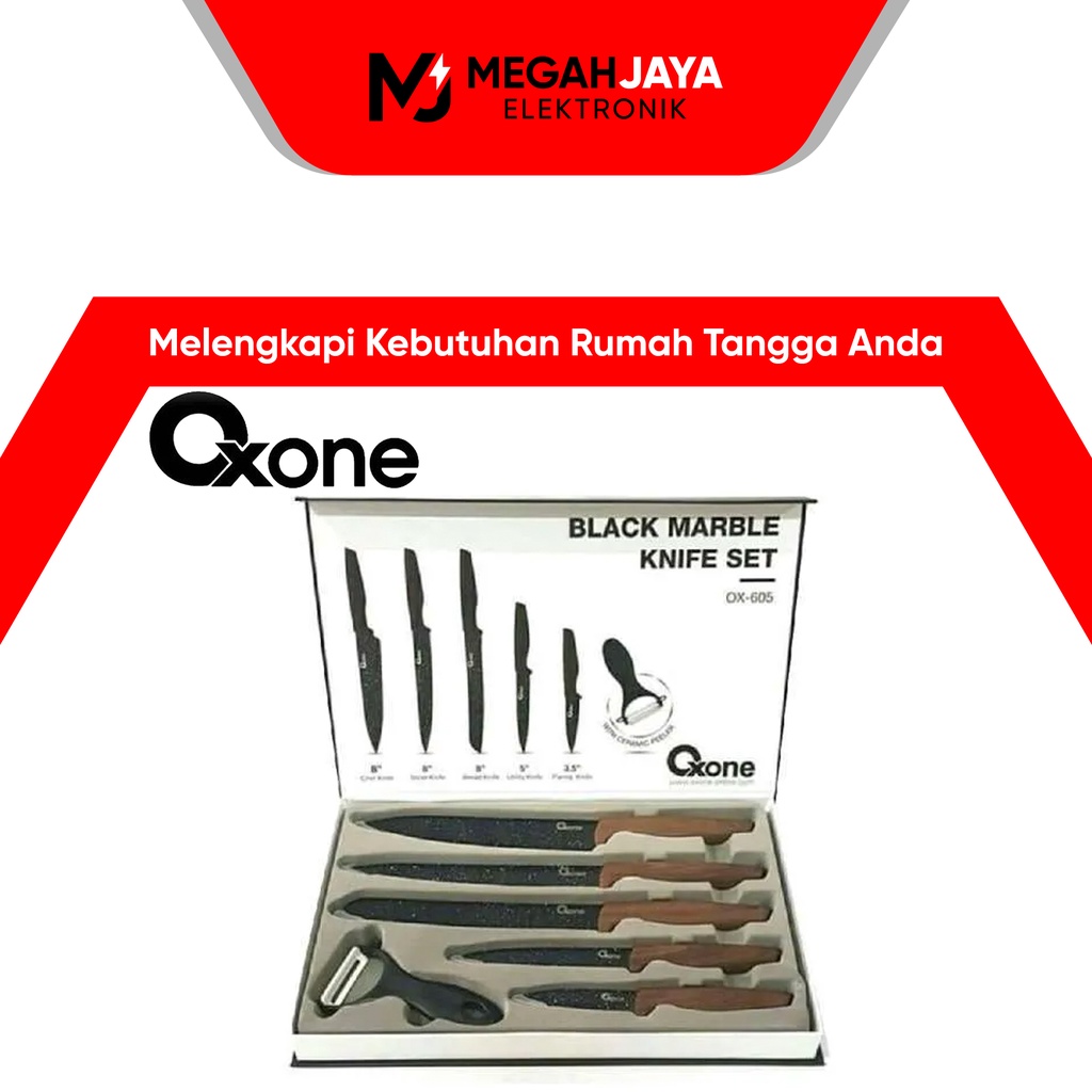Jual [COD READY] OXONE BLACK MARBLE PISAU SET / KNIFE SET OX-605 / OX605 / OX 605 (GARANSI RESMI ...