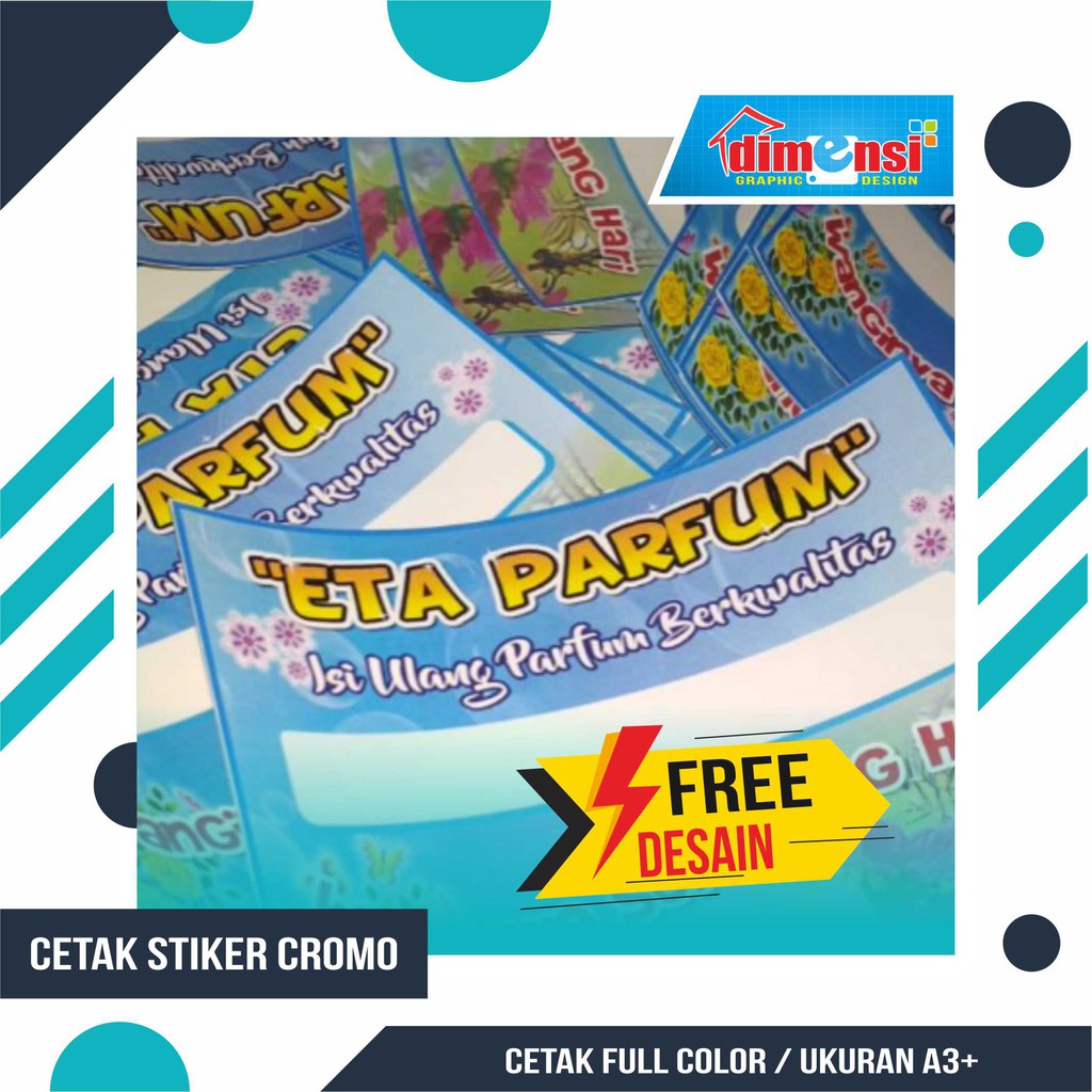 Jual Cetak Sticker Cromo Full Color Murah / Cetak Sticker Label Produk ...