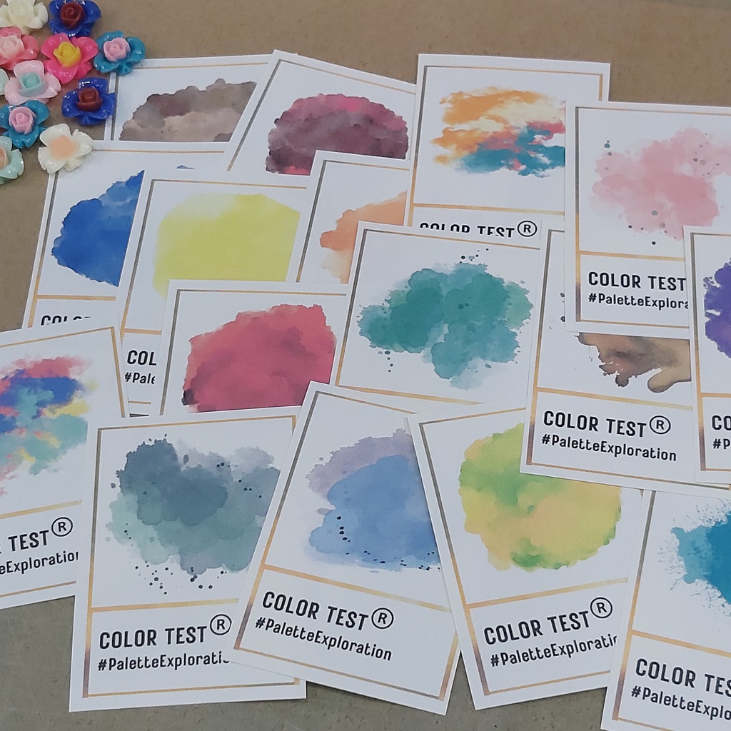 Jual 48 Pcs Color Test Stiker Palette Sticker Jurnal Bujo Scrapbook ...