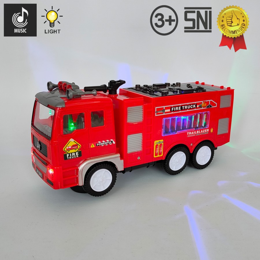 Jual Mainan Mobil Pemadam Kebakaran Lampu Disko Bunyi sirine non rc ...