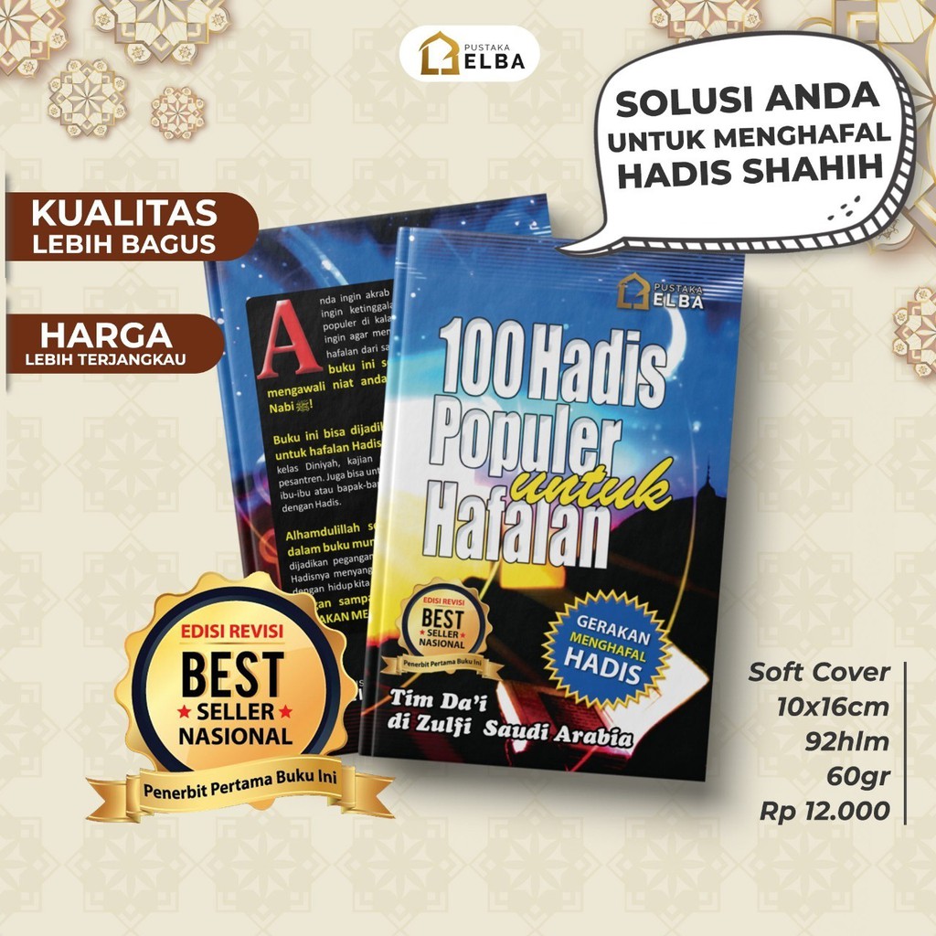 Jual Buku Saku 100 HADITS POPULER UNTUK HAFALAN | Shopee Indonesia
