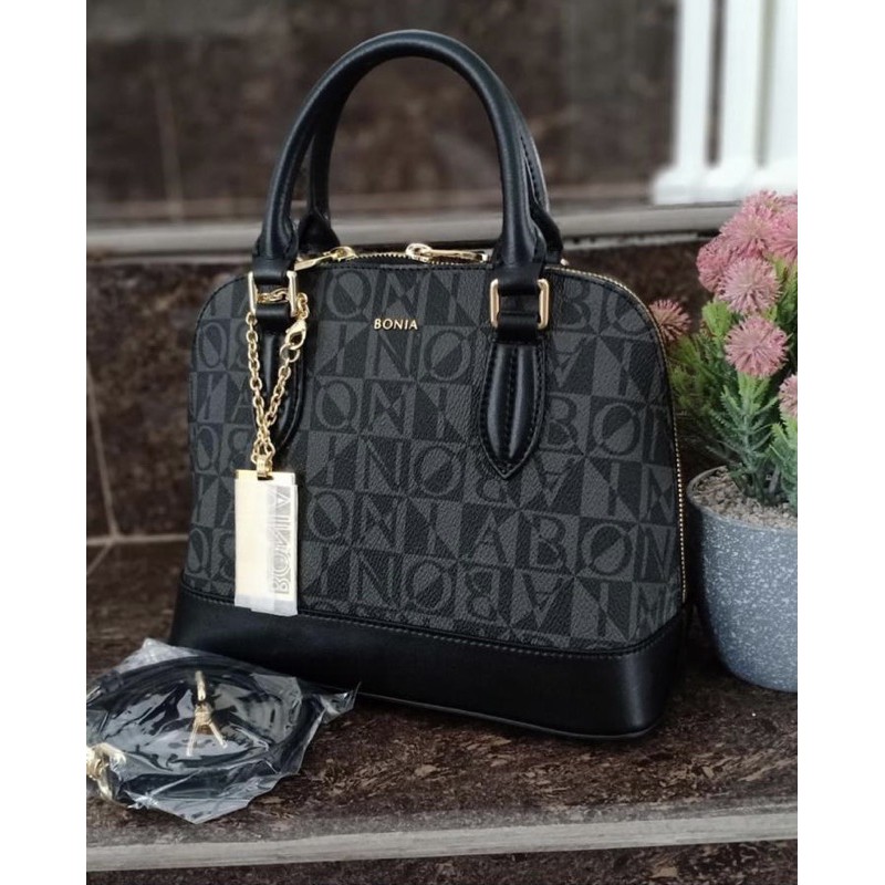 Jual SALE!! TAS BONIA ALMA MONOGRAM BLACK ORIGINAL 100% | Shopee Indonesia