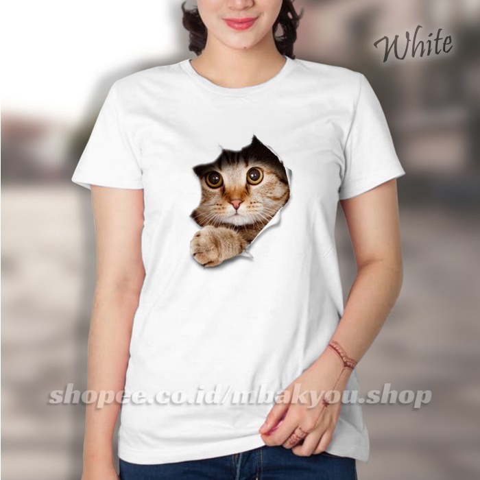 Jual Kaos KUCING BENGAL CAT KITTEN Baju Tshirt Gambar Kucing 3D Lucu ...