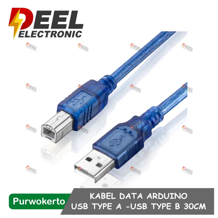 Jual KABEL DATA USB TYPE A TO TYPE B 30CM FOR PRINTER ARDUINO UNO MEGA ...