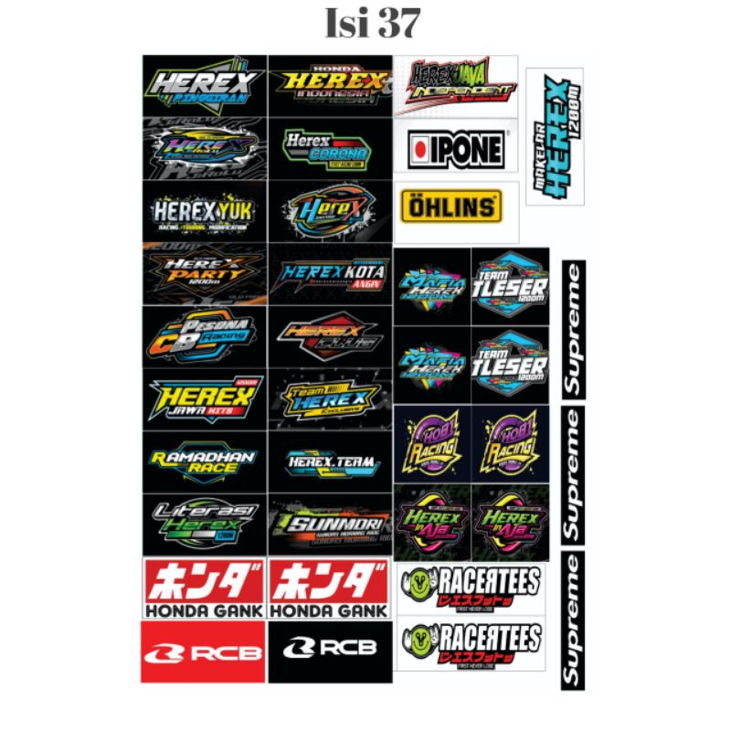 Jual sticker pack full herex racing | Shopee Indonesia