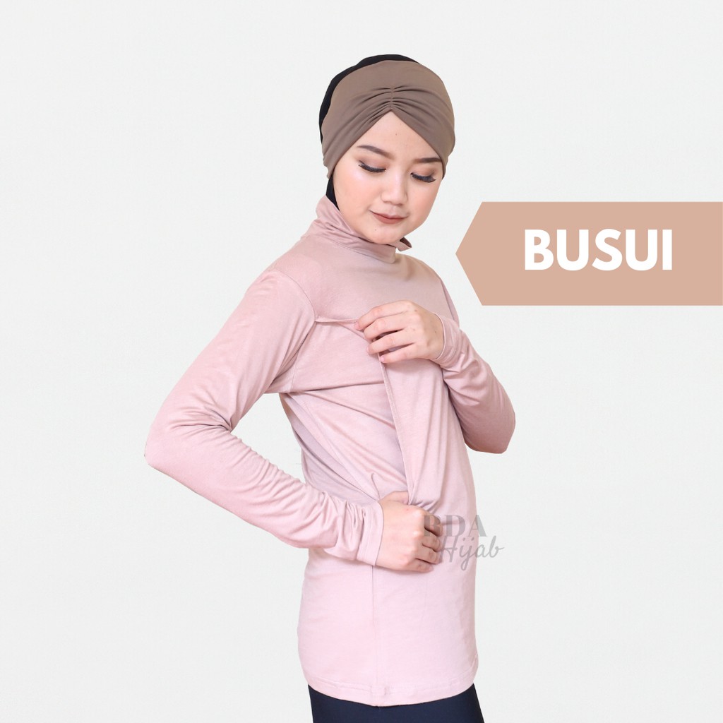 Jual Manset Lengan Panjang Ibu Menyusui Premium RDA Hijab Highneck Longsleeves Busui Small Size ...