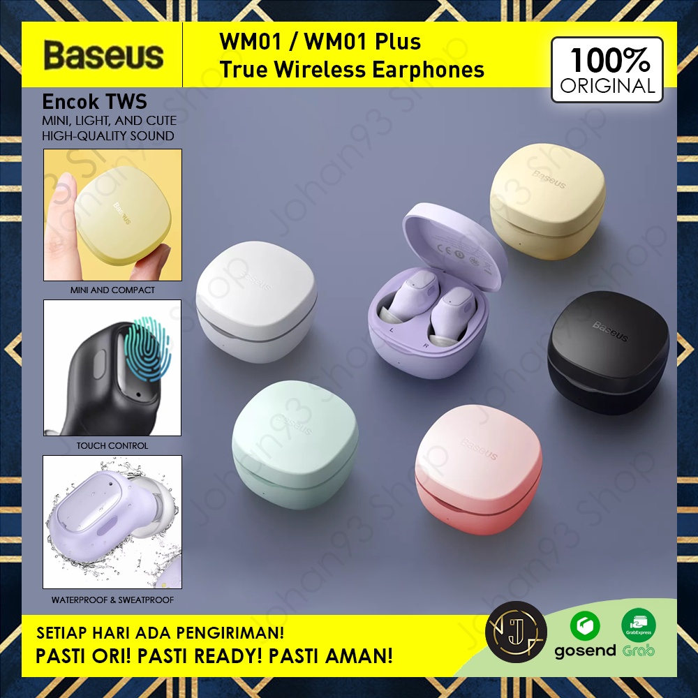 Jual BASEUS WM01 / Plus TWS Bluetooth 5.0 Headset Wireless Stereo ...