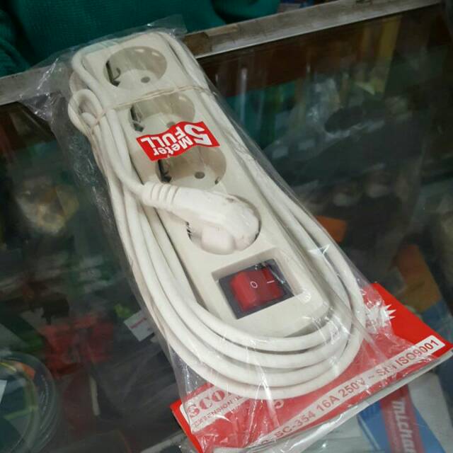 Jual Stopkontak rollan kabel 4 lubang kabel 5 meter stop kontak kabel ...