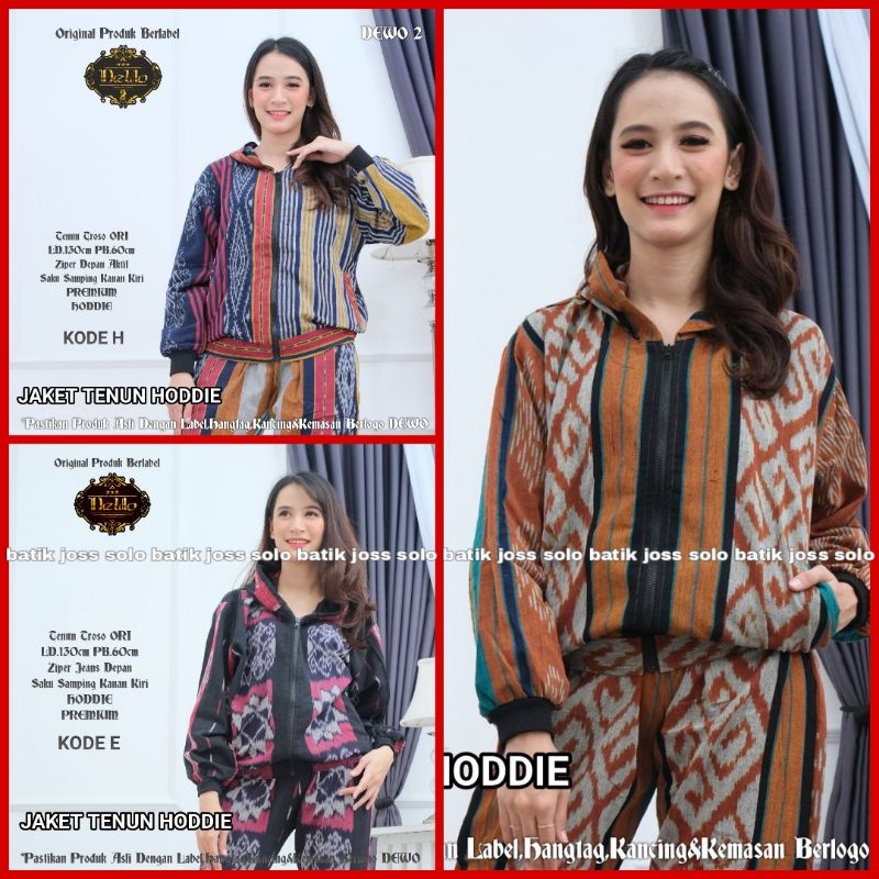 Jual Jaket Tenun Troso Wanita Jaket Etnik Tenun Troso Ori Batik Joss ...