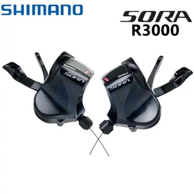 Jual SHIFTER SHIMANO SORA R3000 FLAT DOUBLE 2 X 9 SPEED SEPASANG KANAN ...