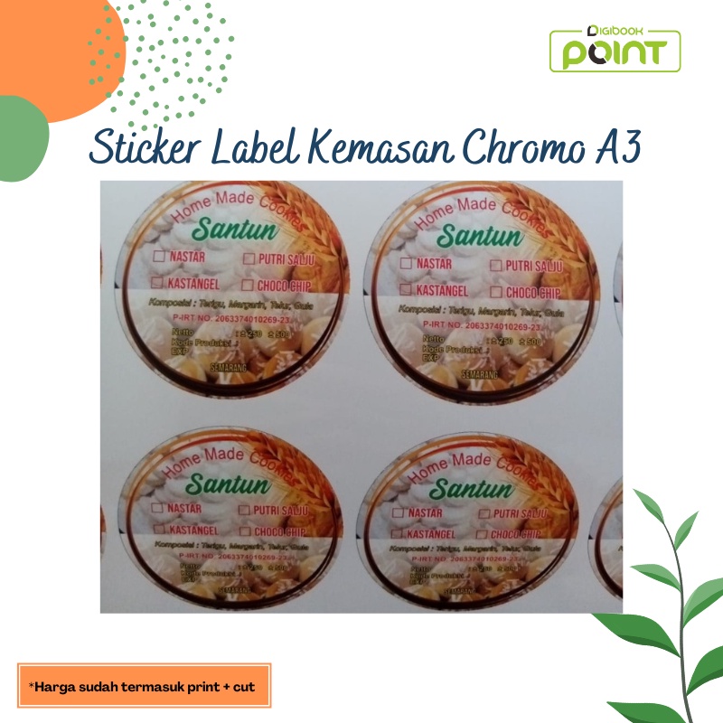 Jual CETAK STIKER LABEL CHROMO A3+ / STIKER LABEL KEMASAN - Tanpa ...