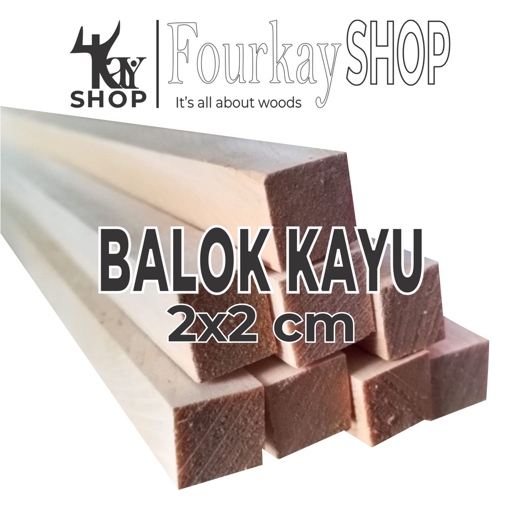 Jual Balok Kayu Pinus Ukuran 2x2 cm Panjang 60cm Stik Kayu Murah ...