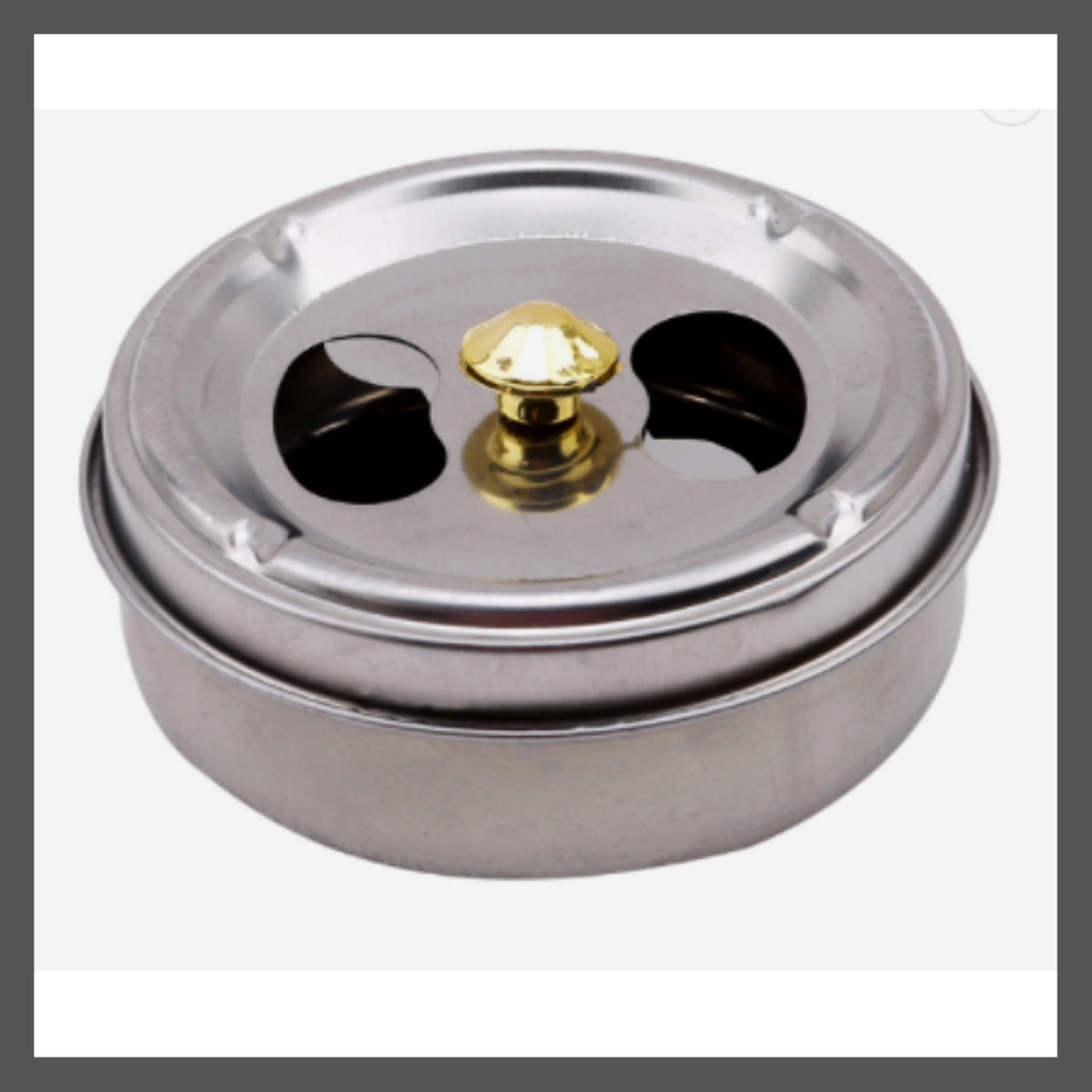 Jual Asbak Stainless Rotation/Asbak Rokok + Tutup U449/7 | Shopee Indonesia