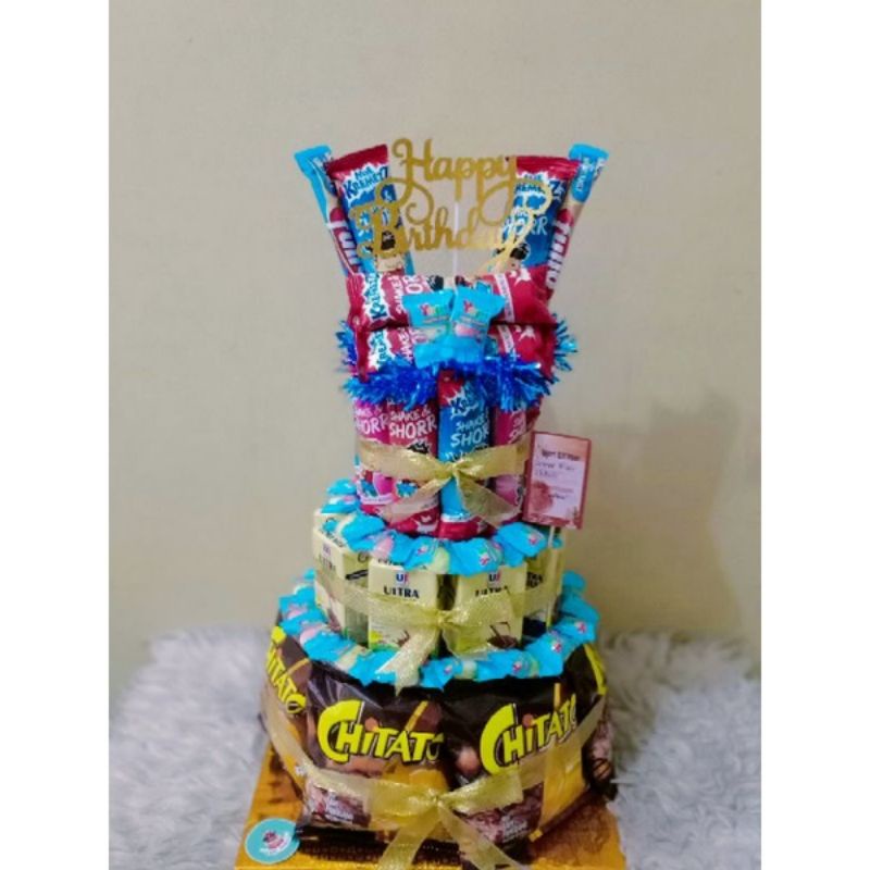 Jual ‼️READY‼️ SNACK TOWER - SNACK CAKE - KUE ULTAH SNACK - BIRTHDAY ...
