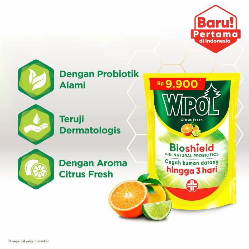Jual Wipol Karbol Bioshield Pembersih Lantai Kemasan 450ml | Shopee Indonesia