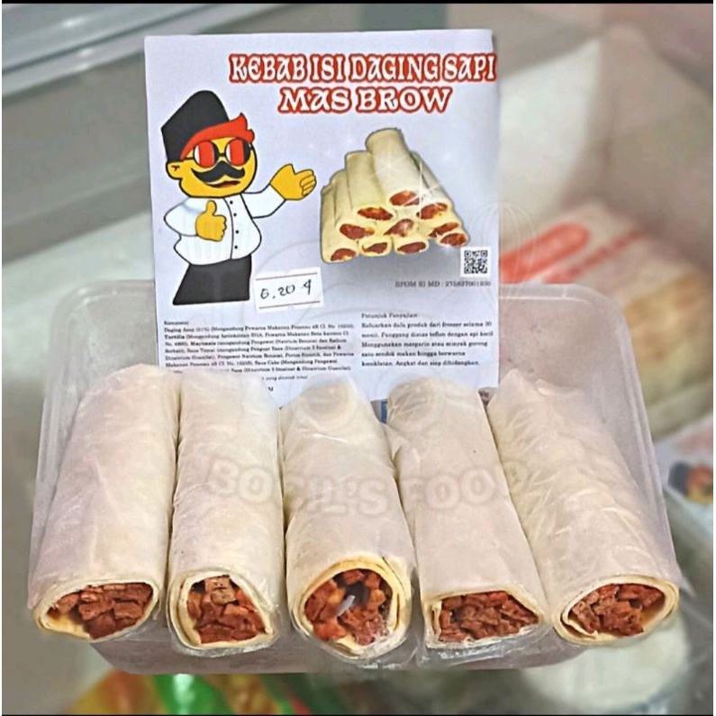 Jual KEBAB MAS BROW MINI FULL DAGING ISI 10 & SEDANG ISIAN SAYUR ...