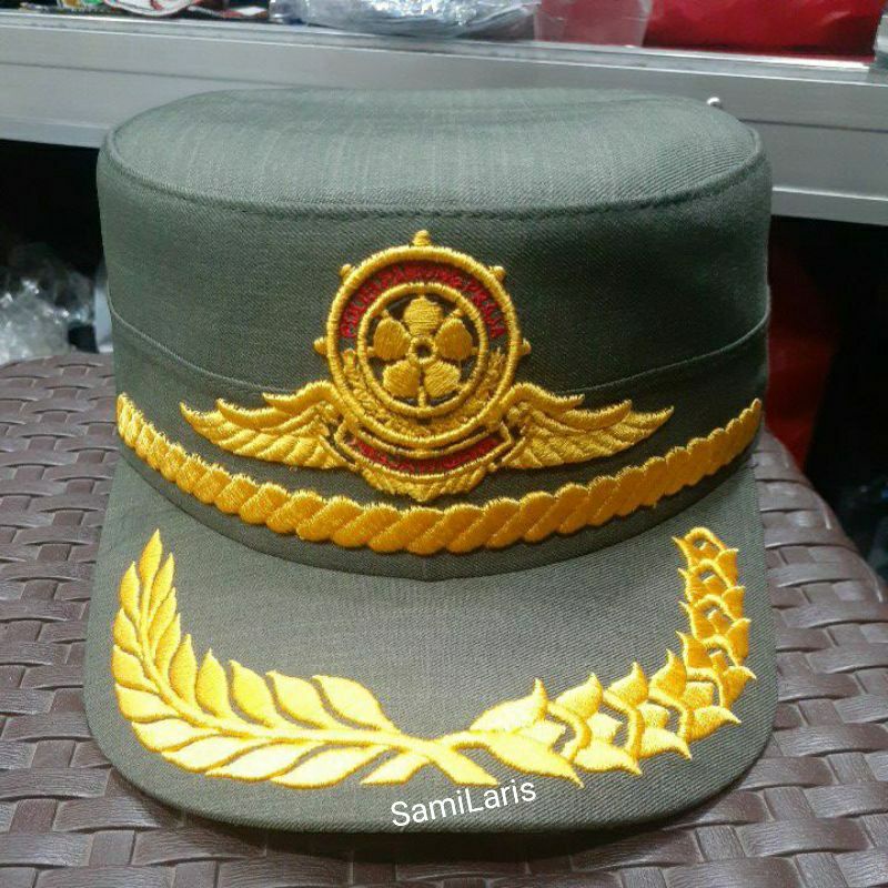 Jual topi komando pol pp wing free bordir nama | Shopee Indonesia