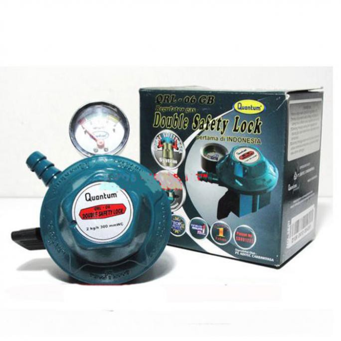 Jual REGULATOR GAS DOUBLE SAFETY LOCK QUANTUM QRL-06GB SNI PERALATAN ...