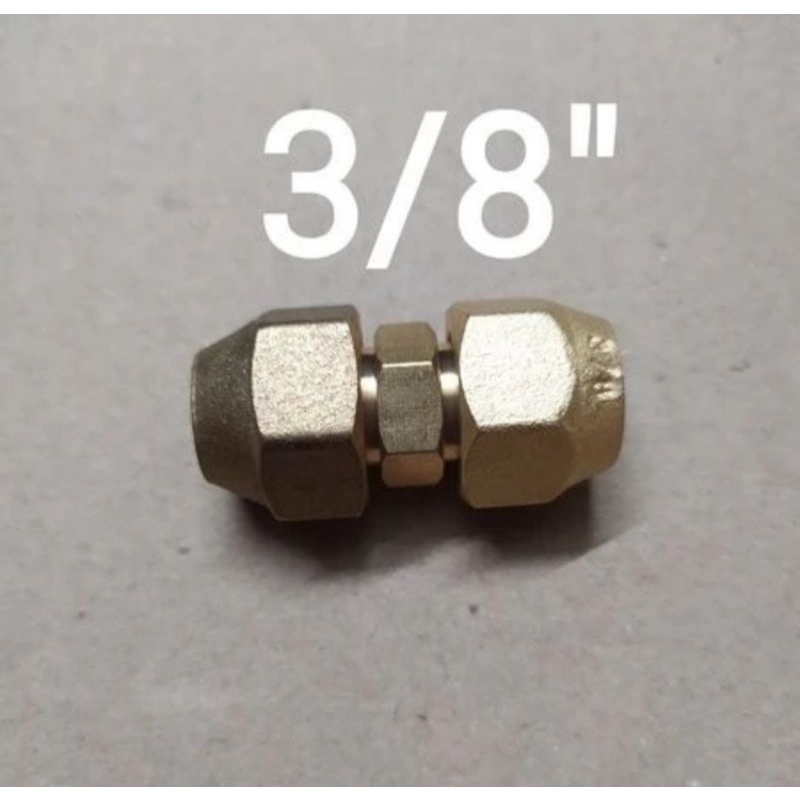 Jual Double Nepel Pipa AC ukuran 3/8 bahan KUNINGAN | Shopee Indonesia