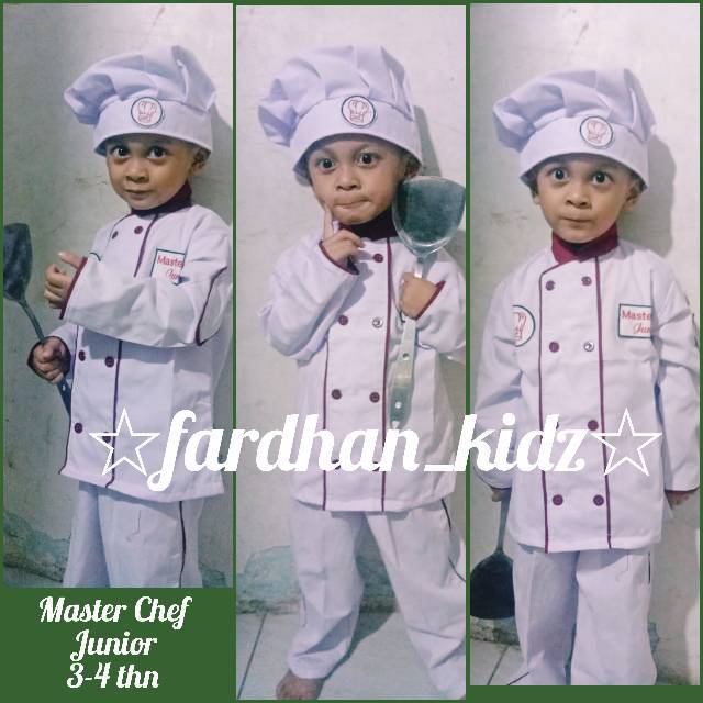 Jual Baju profesi koki cilik "MASTER CHEF JUNIOR" paud-Tk&SD | Shopee ...