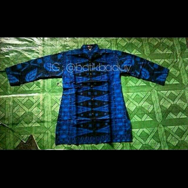 Jual Kemeje batik baduy tapak kebo biru lengan panjang | Shopee Indonesia
