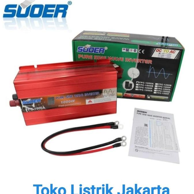 Jual Power Inverter SUOER Pure Sine Wave Sinus Murni 1000W 12V FPC 1000A | Shopee Indonesia