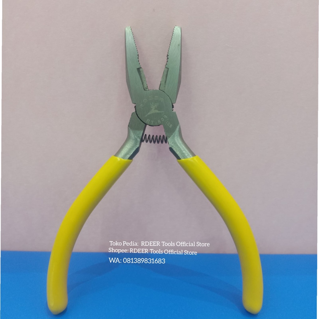 Jual Tang Kombinasi Tang potong Kawat Tang pemotong Besi R'DEER 5"125mm ...