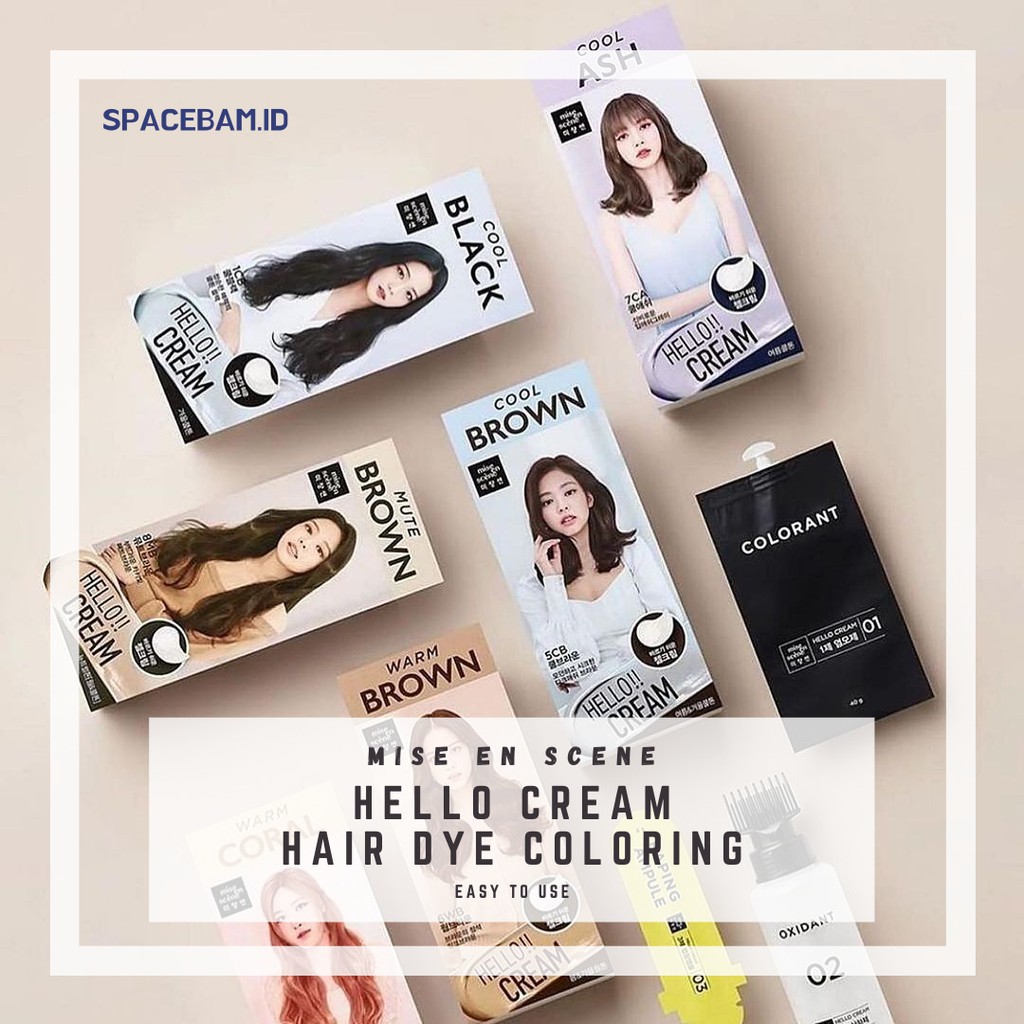 Jual MISE EN SCENE Hello Cream Hair Dye Coloring [Hello Cream Hair ...