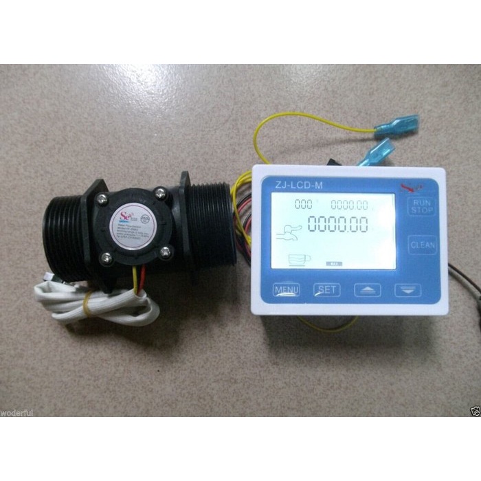Jual New Flow Water Meter 1,5 in +Digital LCD Display control 1-120L ...