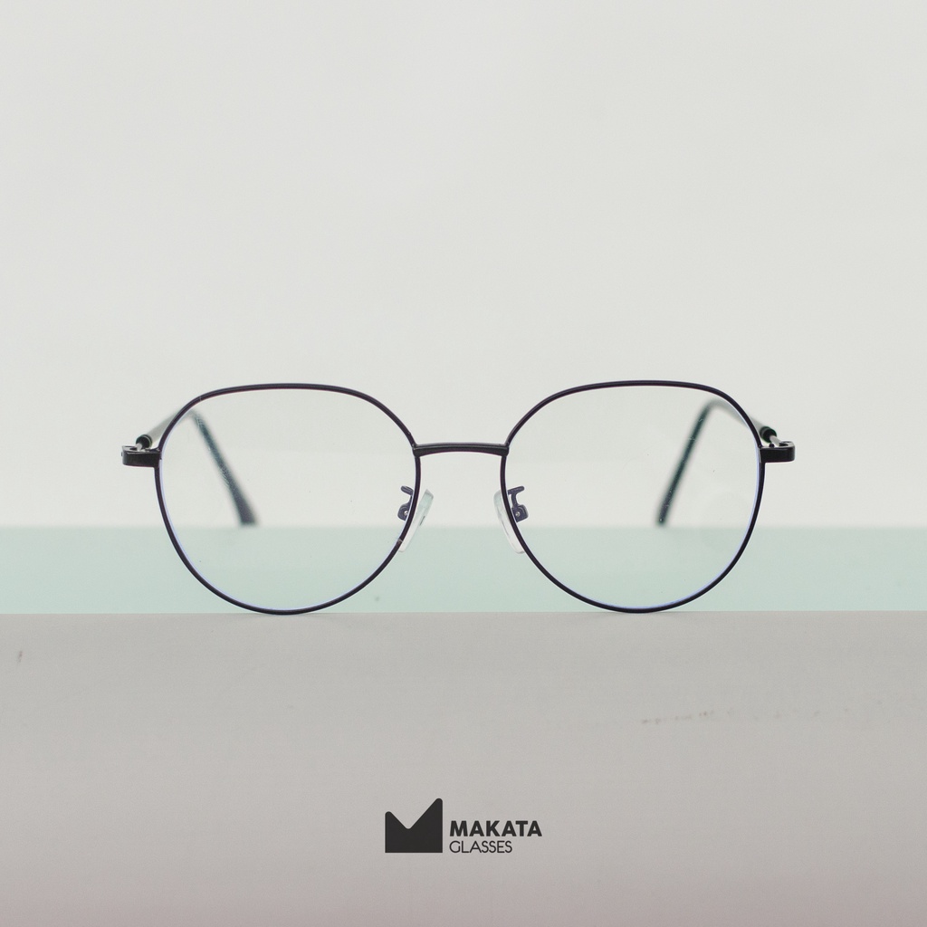 Jual MakataGlasses - Kacamata Frame Semi Kotak Ringan Full Besi ...