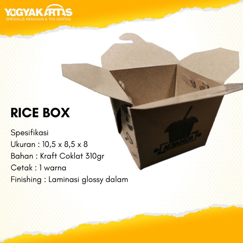 Jual Rice Box Ukuran 10x8,5x8 Bahan Kraft coklat 310gr | Shopee Indonesia