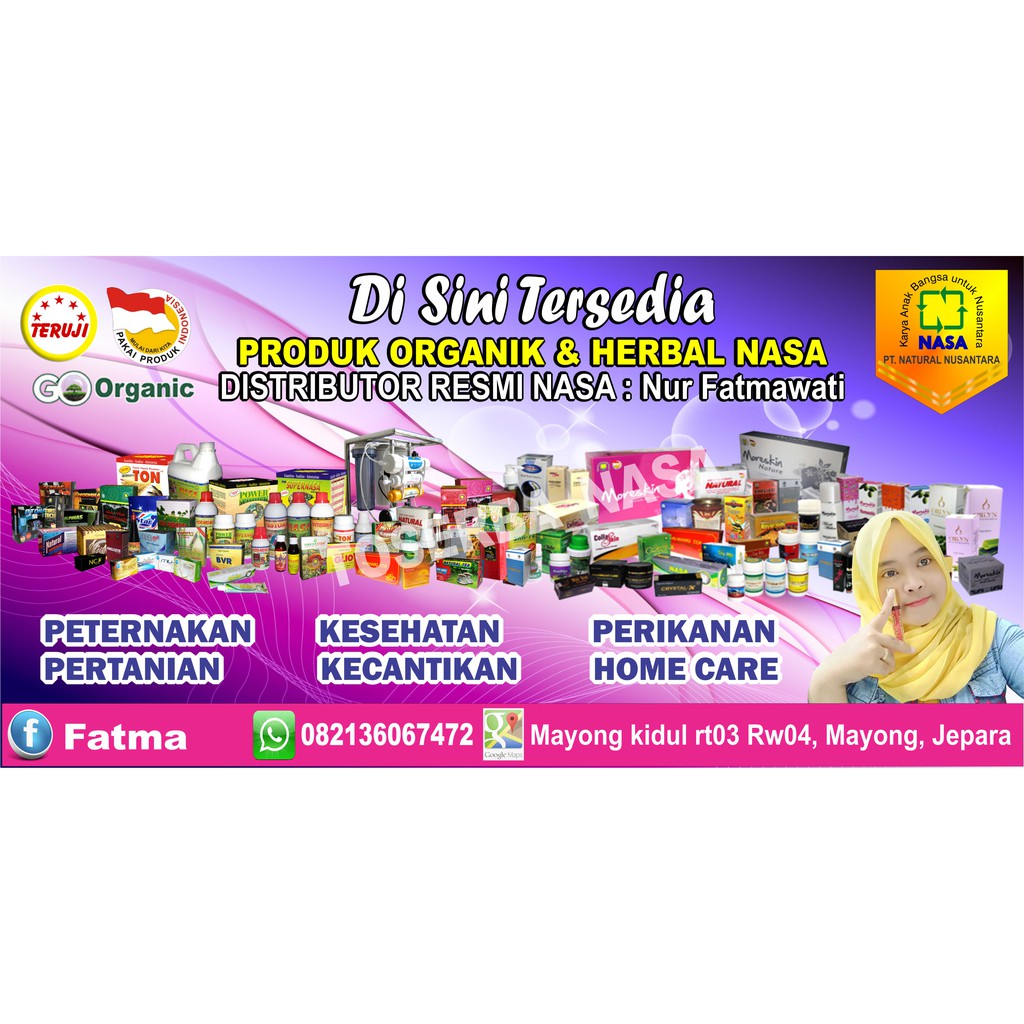 Jual Spanduk NASA Baner NASA MMT NASA Banner NASA 2 meter FREE DESAIN ...
