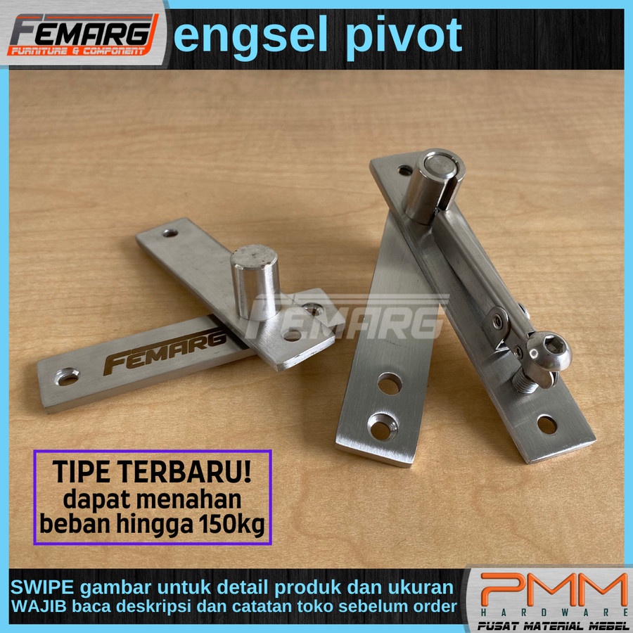 Jual engsel pivot SS FEMARG | engsel stainless steel pintu lemari kayu ...
