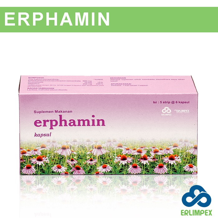 Jual Erphamin Kapsul Immune Booster Suplemen Daya Tahan Tubuh - Box 30 ...