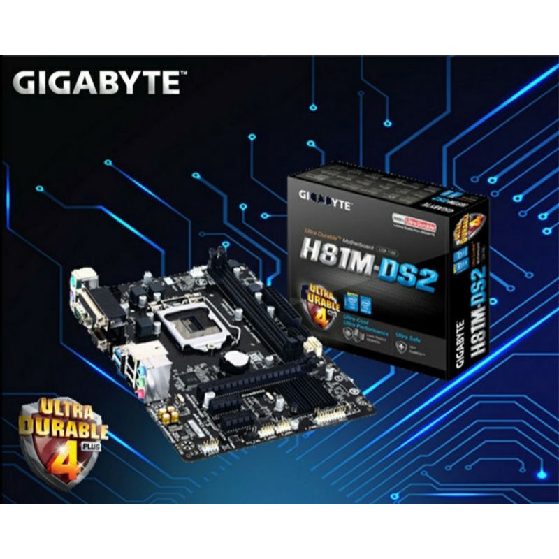 Jual Mainboard Gigabyte H81M-DS2 Soket Intel 1150 Resmi | Shopee Indonesia