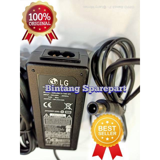 Jual Adaptor LCD LED Monitor LG 19V 0.8A Original termurah | Shopee ...