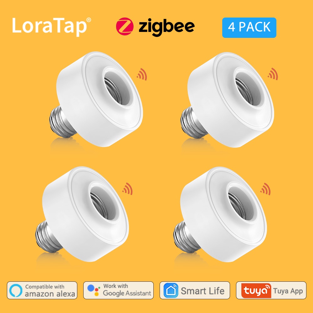 Jual PREORDER LoraTap Tuya ZigBee 3.0 Lamp Holder E27/E26 Bulb Smart Home Google Alexa Echo ...