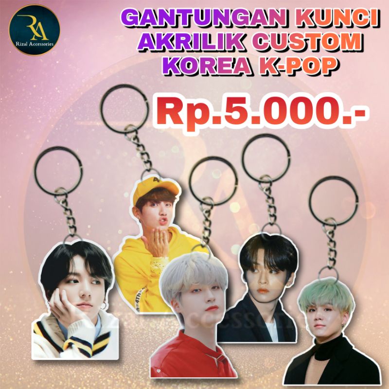 Jual GANTUNGAN KUNCI AKRILIK CUSTOM KOREA K-POP | CUSTOM GAMBAR DISINI ...