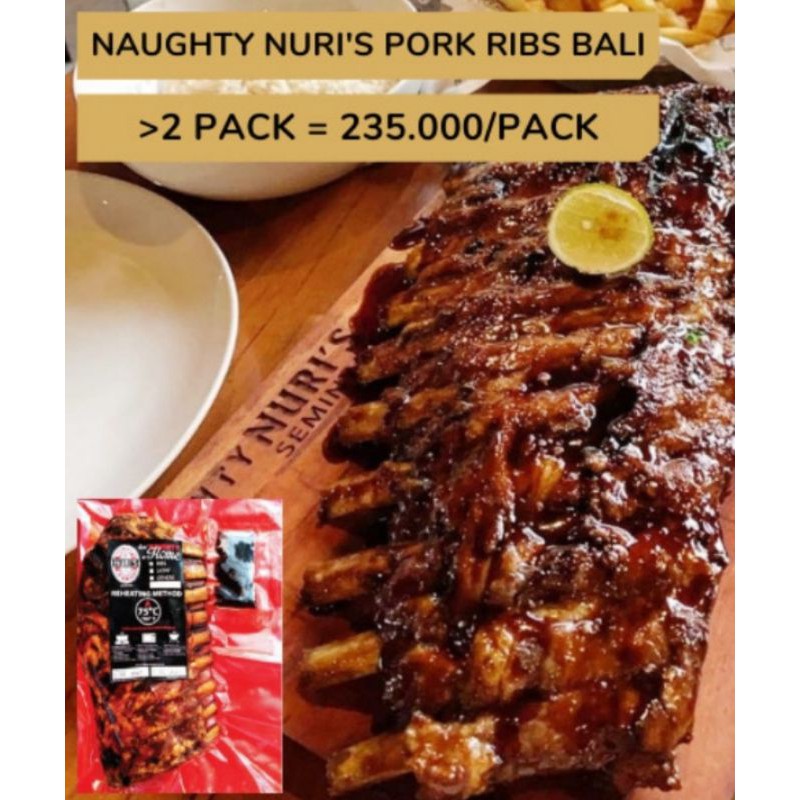 Jual Naughty Nuris Pork Ribs Bali [Vacuum] 550gr / Frozen Food Bali | Shopee Indonesia