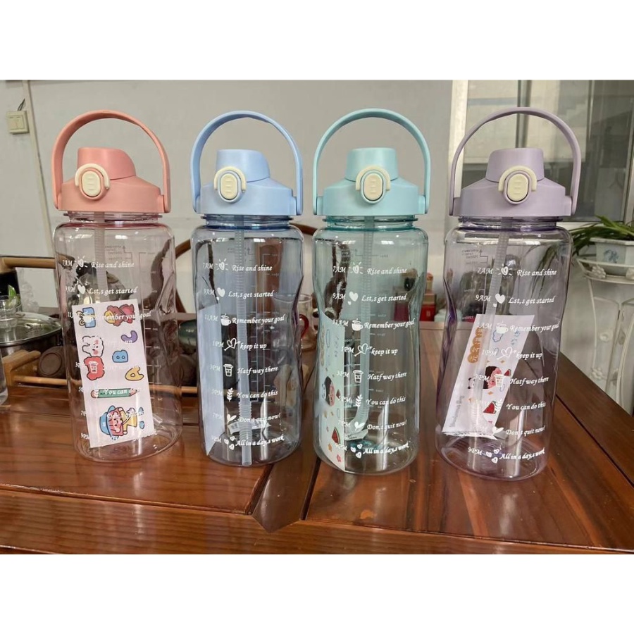 Jual Botol Viral Transparan Bening MOTIVASI 669 2 Liter & Botol Minum ...