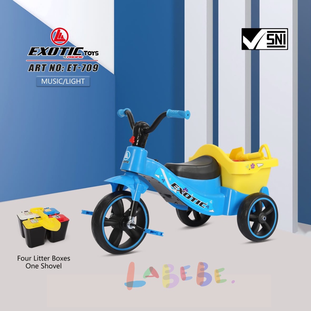Jual Sepeda Roda Tiga Tricycle Exotic ET-709 | Shopee Indonesia