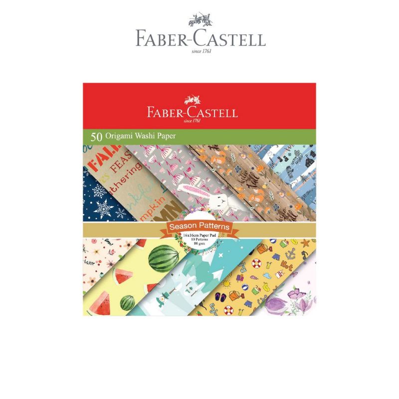 Jual Faber-Castell Origami Washi Paper Season Pattern 16x16 - Kertas ...