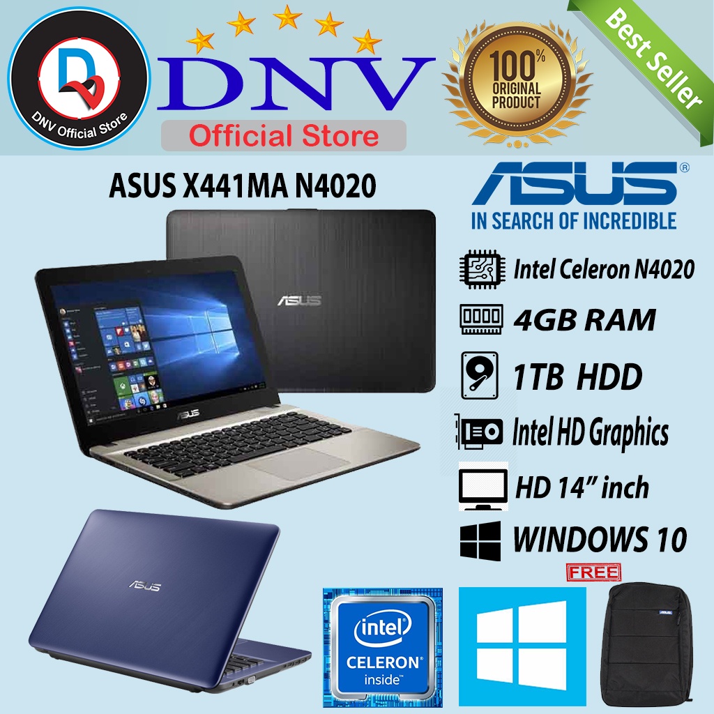 Jual LAPTOP ASUS X441MA - INTEL N4020 - 4GB - 1TB HDD - ODD - 14 ...