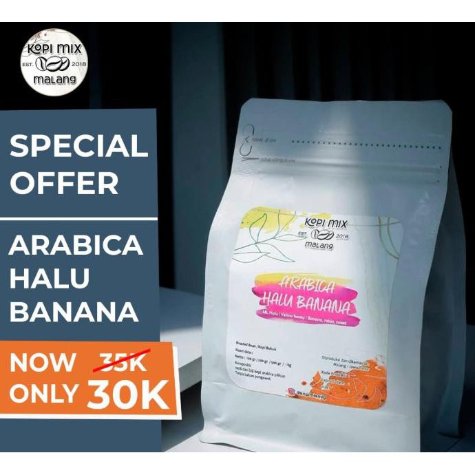 Jual Hanya Disini] Kopi Arabica Halu Banana 100 Gram - Kopi Mix Malang ...